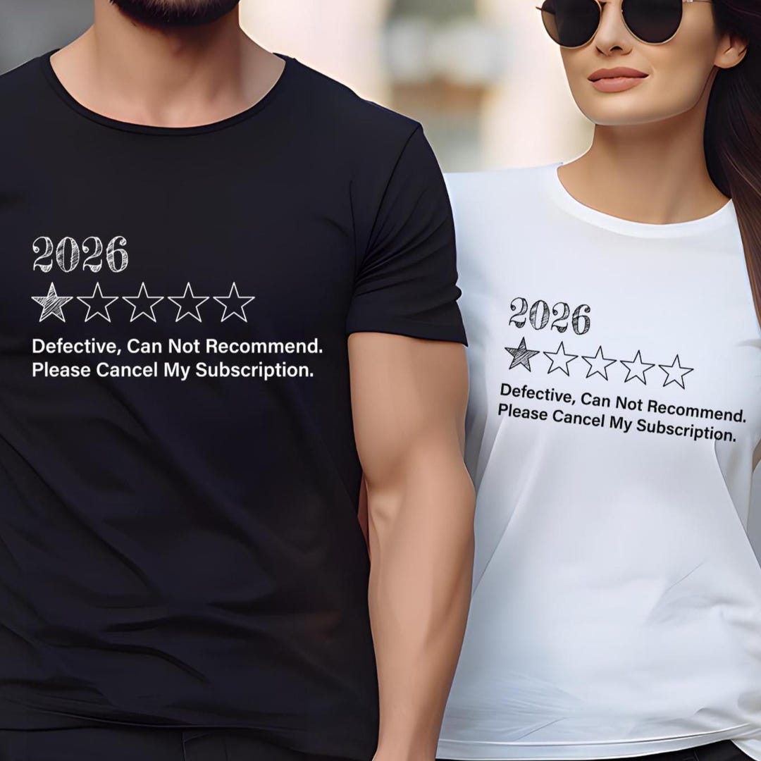 2026 One Star Review, Defective, Can Not Recommend T-shirt, Protest ...
