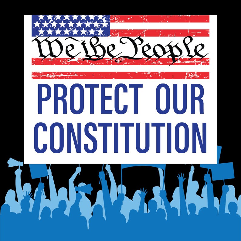 Protect Our Constitution, Printable Sign, No Oligarchs, Anti Fascist ...