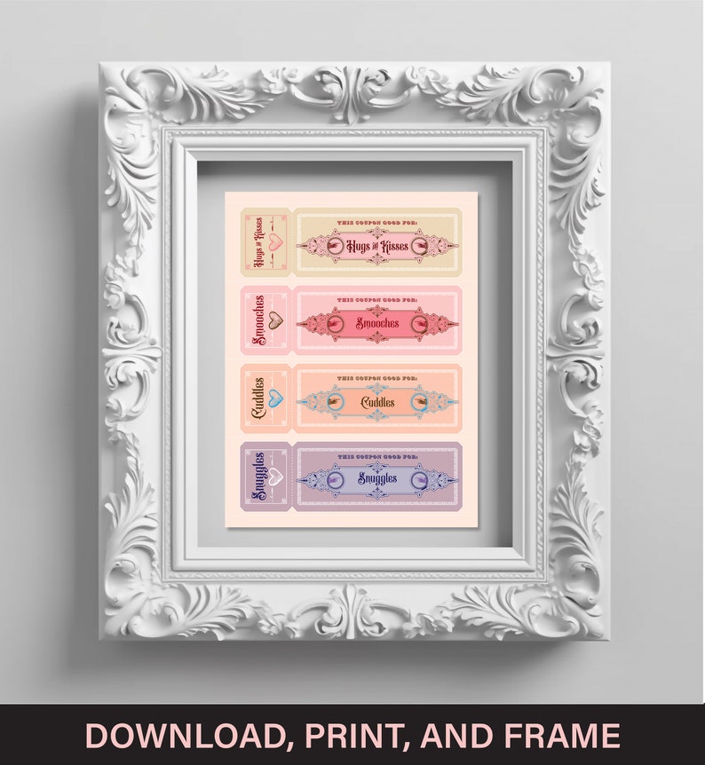 Vintage Love Coupons Printable PDF: All the Excuse You Need to Hug ...