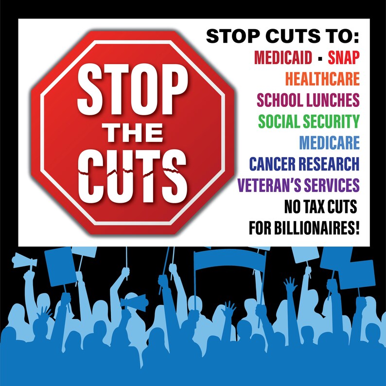 Stop the Cuts, Printable Sign, No Oligarchs, Anti Fascist, Resist ...