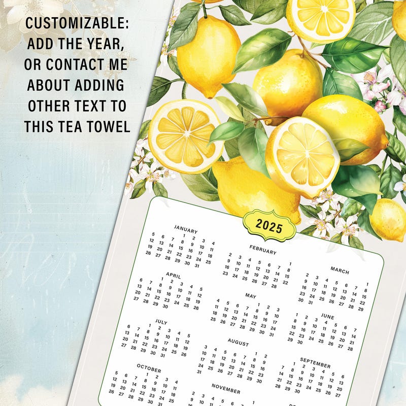 Tea Towel Calendar - Etsy