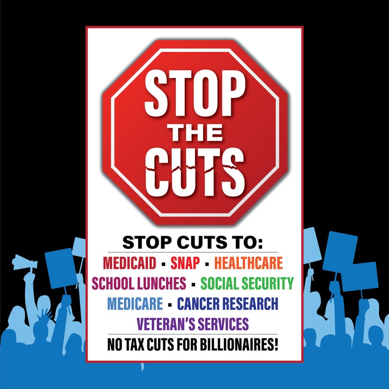 Stop the Cuts, Printable Sign, No Oligarchs, Anti Fascist, Resist ...
