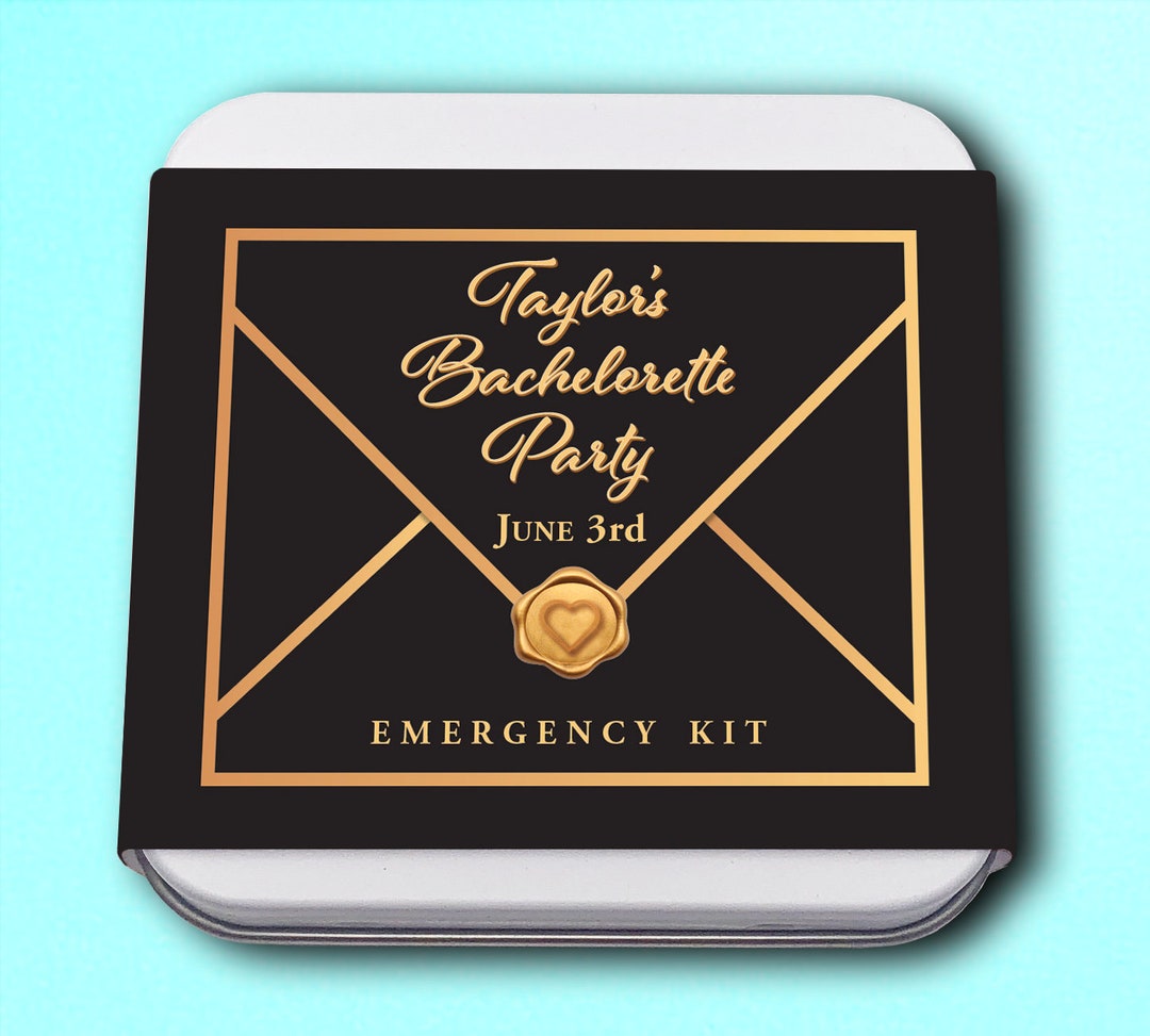 Bachelorette Emergency Kit With Supplies, Bachelorette Party Favor ...