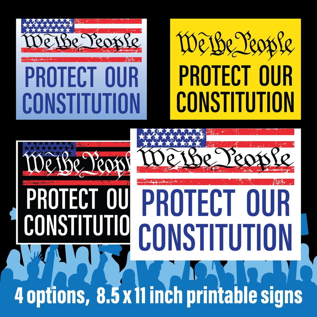 Protect Our Constitution, Printable Sign, No Oligarchs, Anti Fascist ...