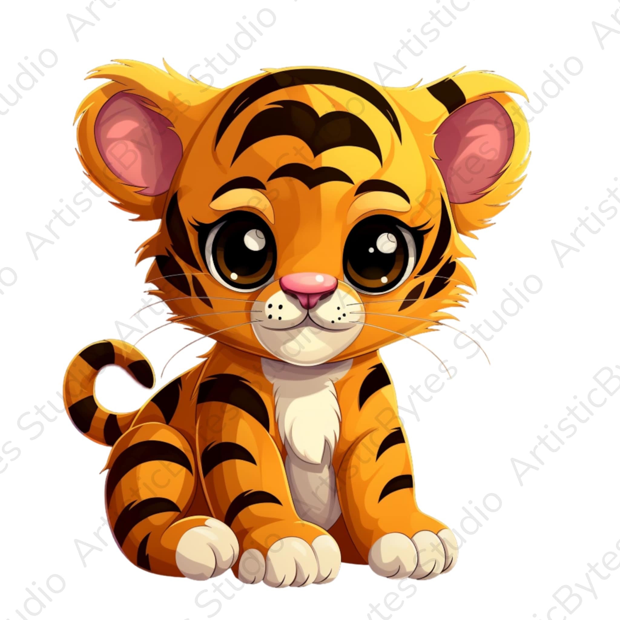 Tiger Cub Clip Art 9 PNG Images Bundle High-res Tiger - Etsy UK