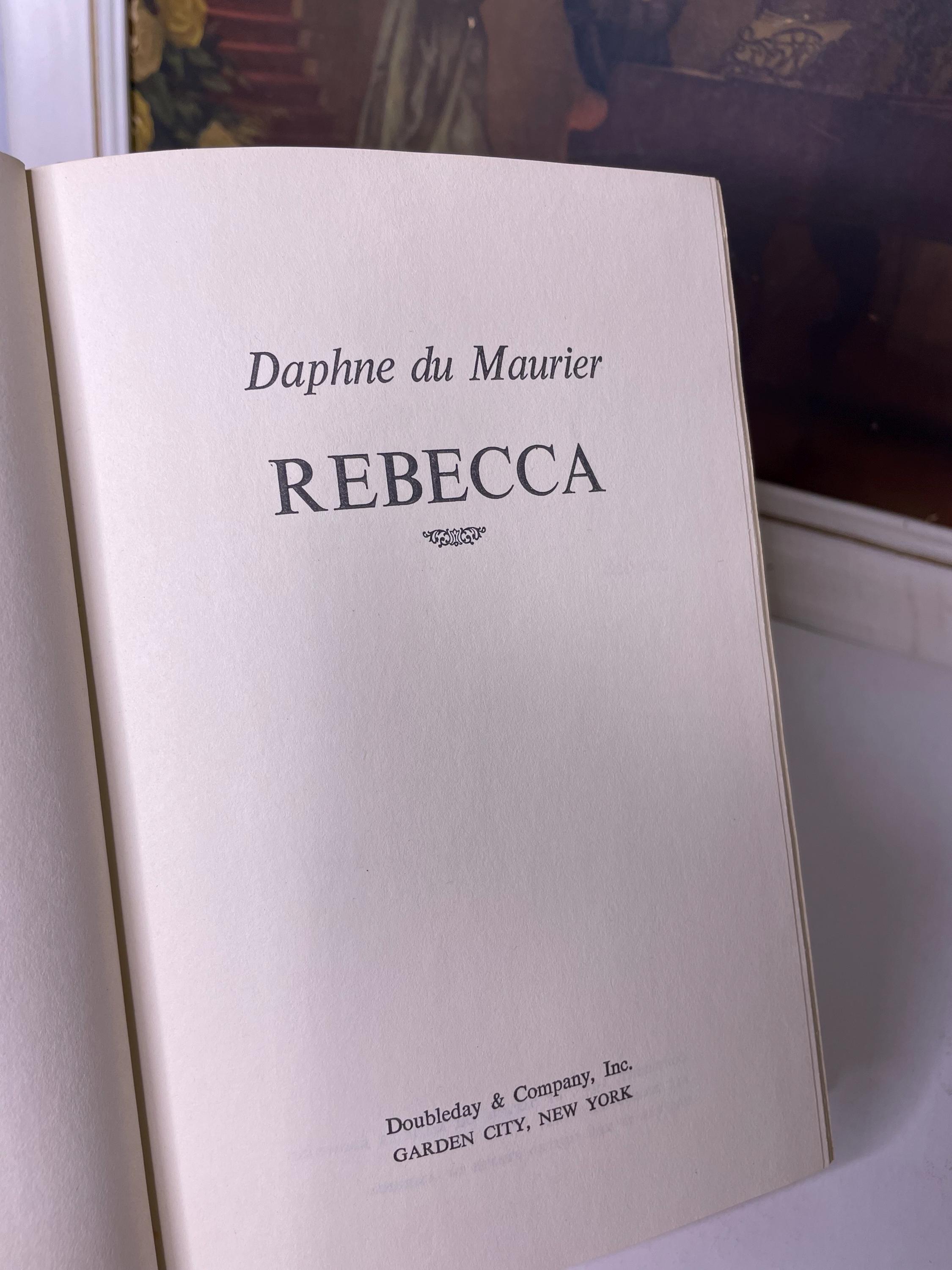 Rebecca - Daphne Du Maurier - Vintage Hardcover - Doubleday Romantic ...