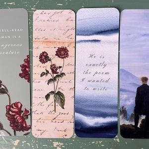 Classic Literary Quote Bookmarks - Set of 5 - Double-sided - Romantic ...
