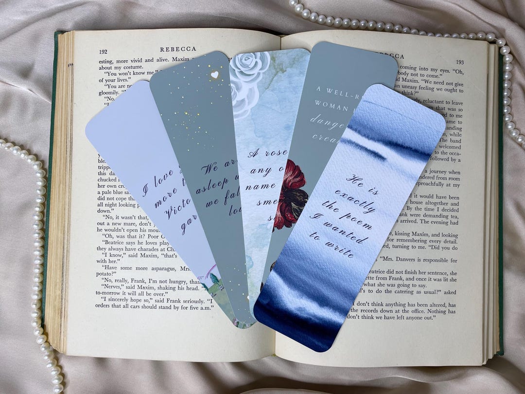 Classic Literary Quote Bookmarks - Set of 5 - Double-sided - Romantic ...