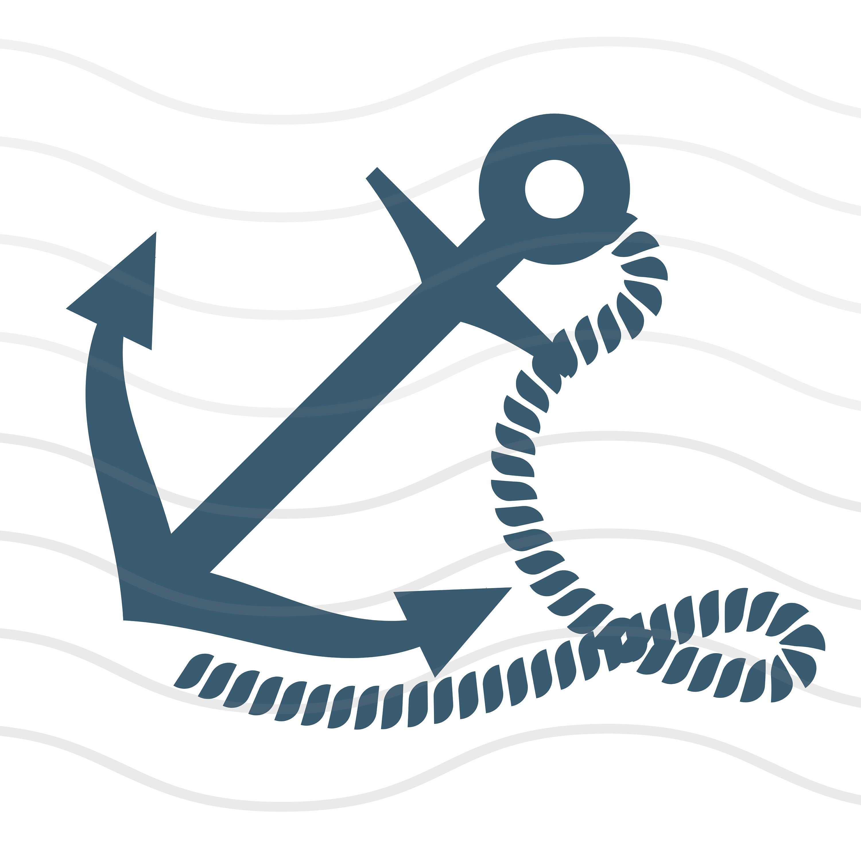 Clipart Anchor With Rope