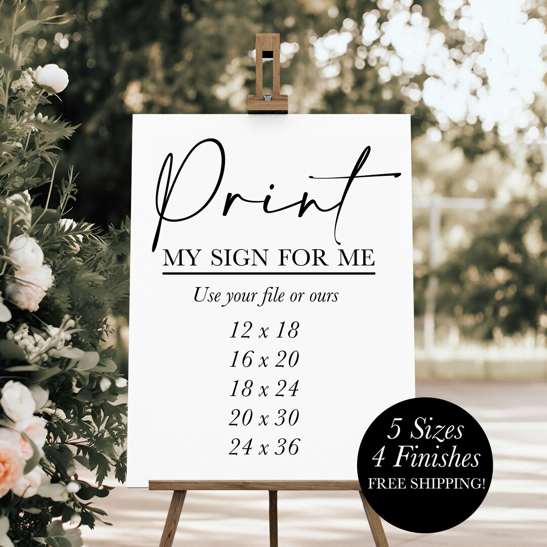 Printed Large Welcome Sign Foam Board Printing Wedding Welcome Sign ...