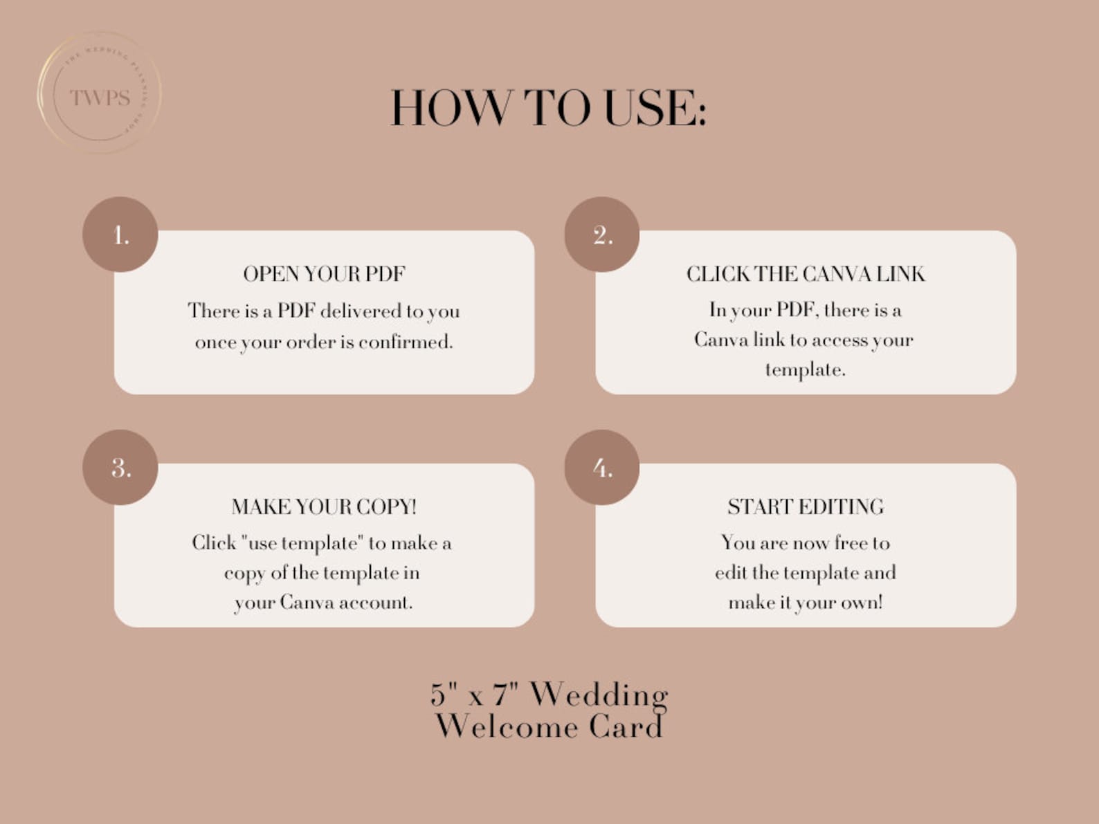 Wedding Welcome Card Template | Printable | Timeline, Order of Events ...
