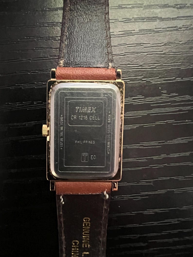 Vintage Mens / Womens Gold Tank Timex Roman Numerals Watch Oldmoney ...