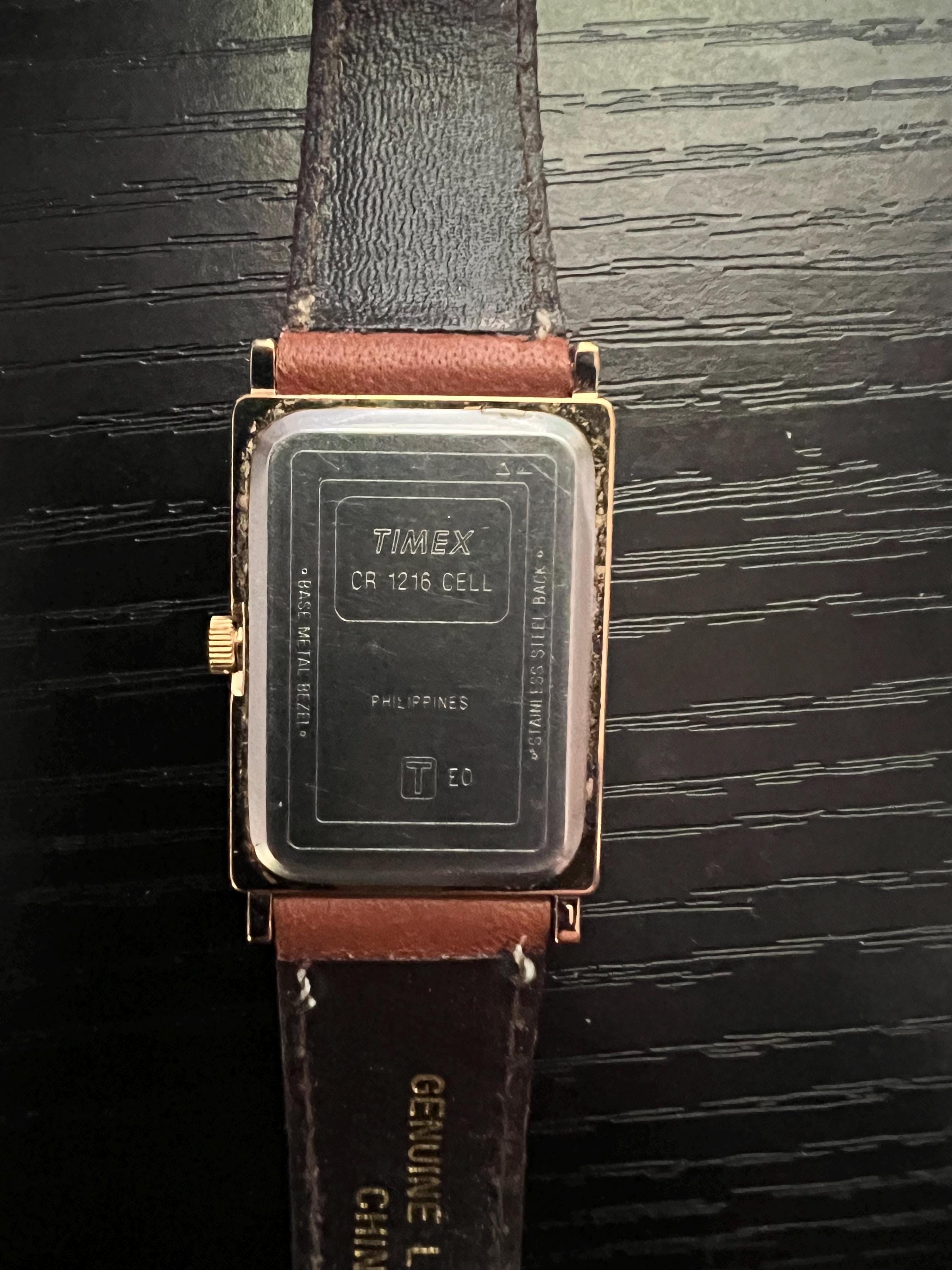 Vintage Mens / Womens Gold Tank Timex Roman Numerals Watch Oldmoney ...
