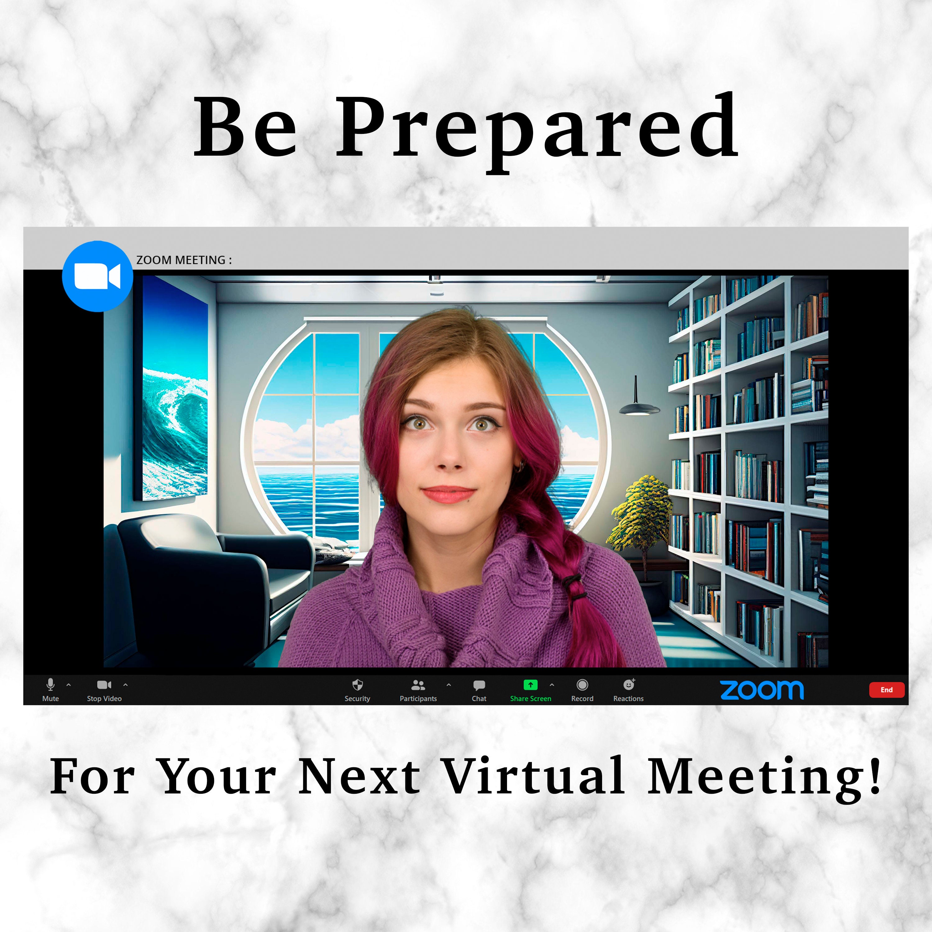 Zoom Backgrounds 40 Virtual Meeting Backdrops BUNDLE | Library ...