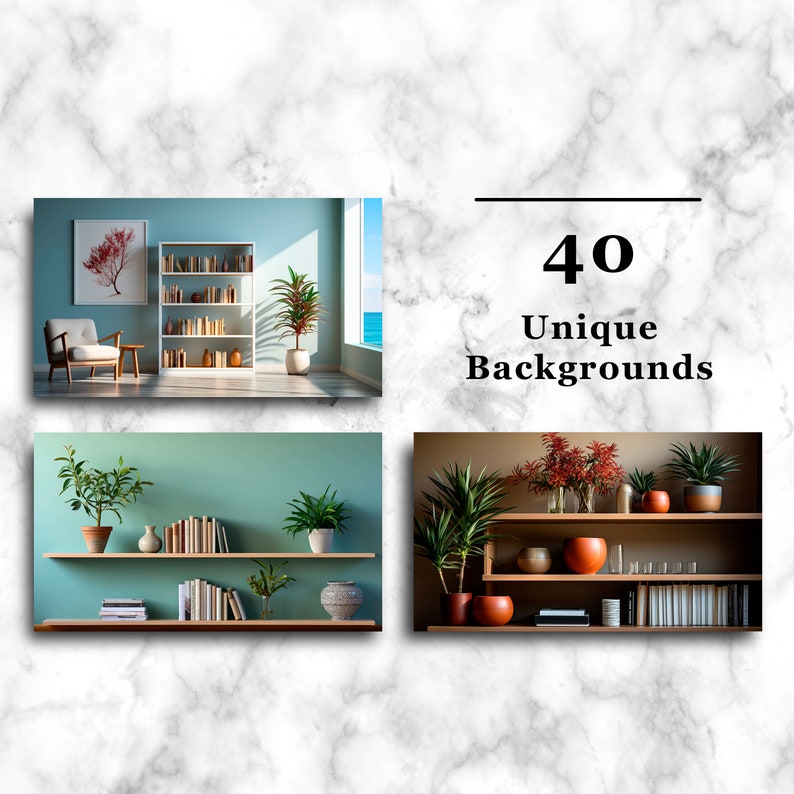 Virtual Background 40 Zoom Meeting Backdrops BUNDLE | Shelving Zoom ...