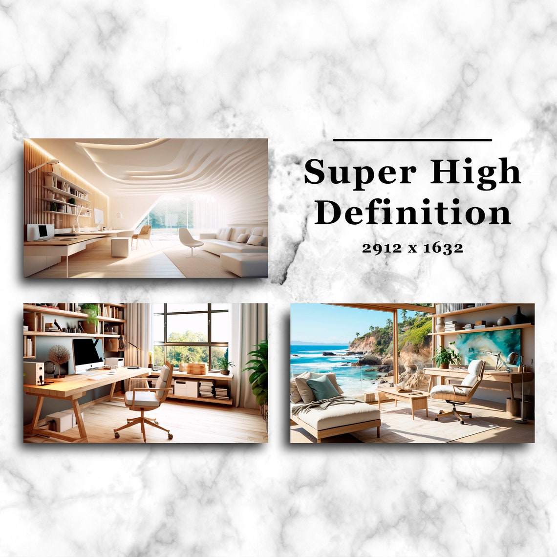 Modern Home Office Virtual Background Bundle 40 Zoom Backdrops for ...