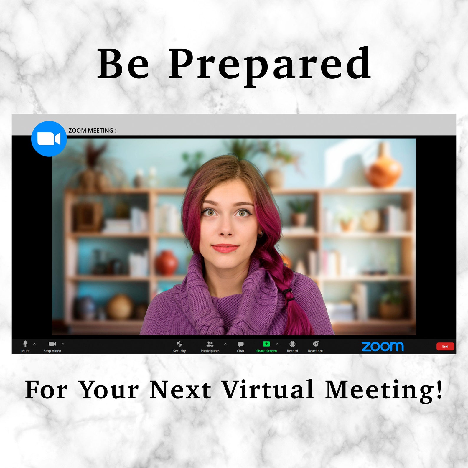 Blurred Zoom Background 40 Virtual Meeting Backdrops BUNDLE | Shelving ...