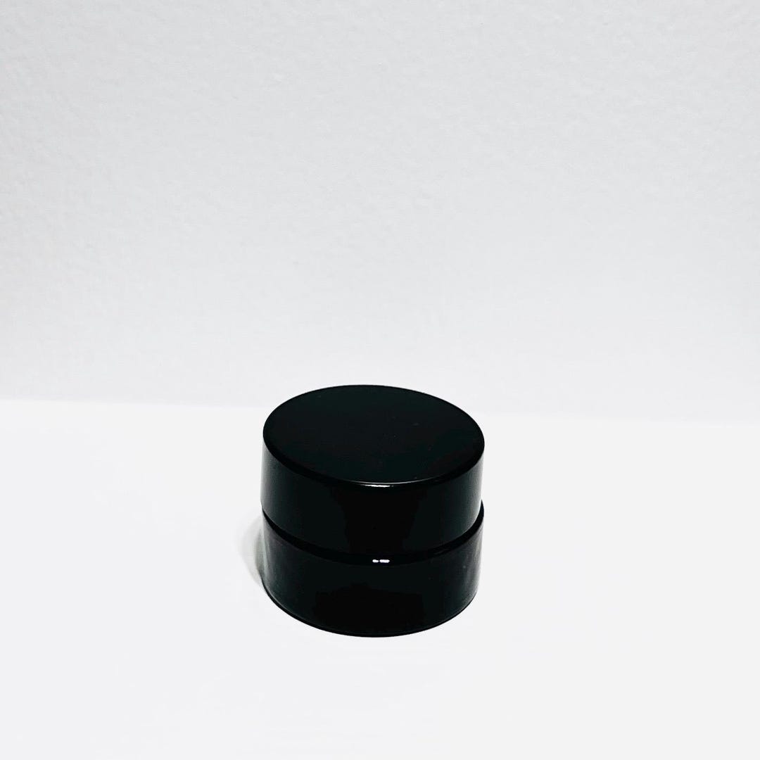 10g Amber Glass Jar With Black Lid and White Phenolic Cap – Perfect for ...