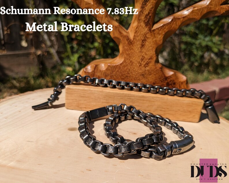 Men's Grounding Metal Bracelet, Schumann Resonance Bracelet, 7.83 Hz ...