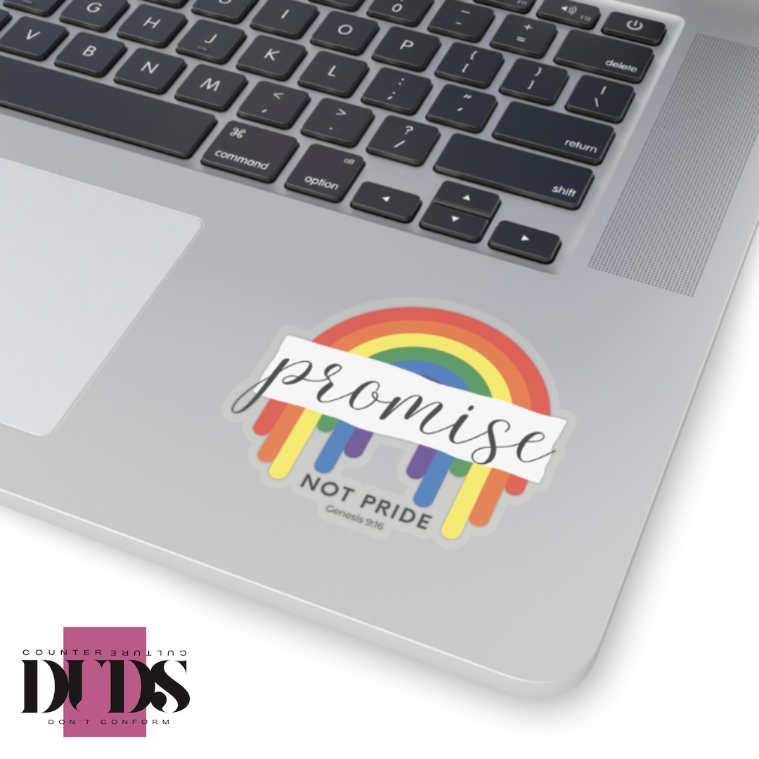 Promise Not Pride Rainbow Sticker: Christian Vinyl Decal - Etsy