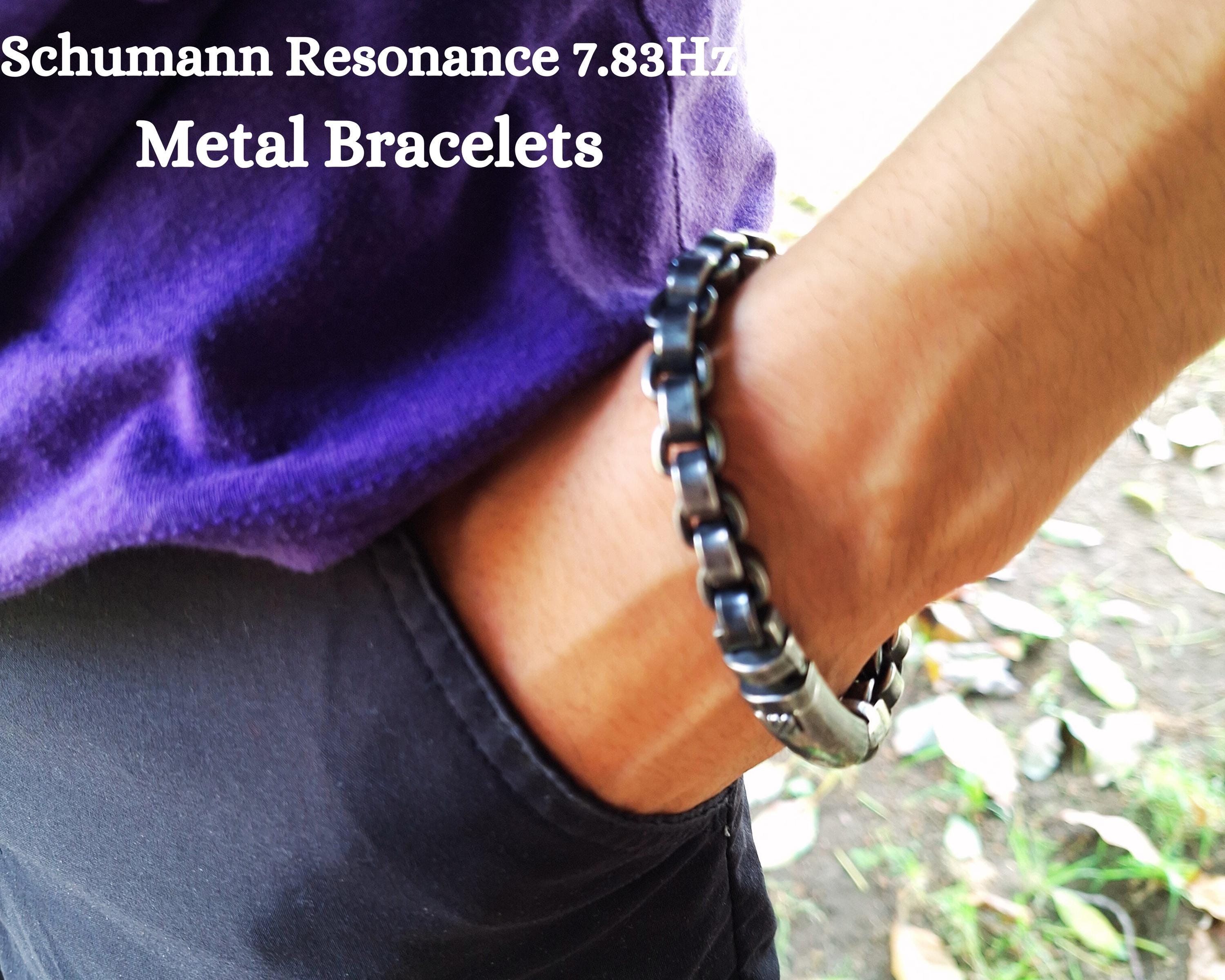 Men's Grounding Metal Bracelet, Schumann Resonance Bracelet, 7.83 Hz ...