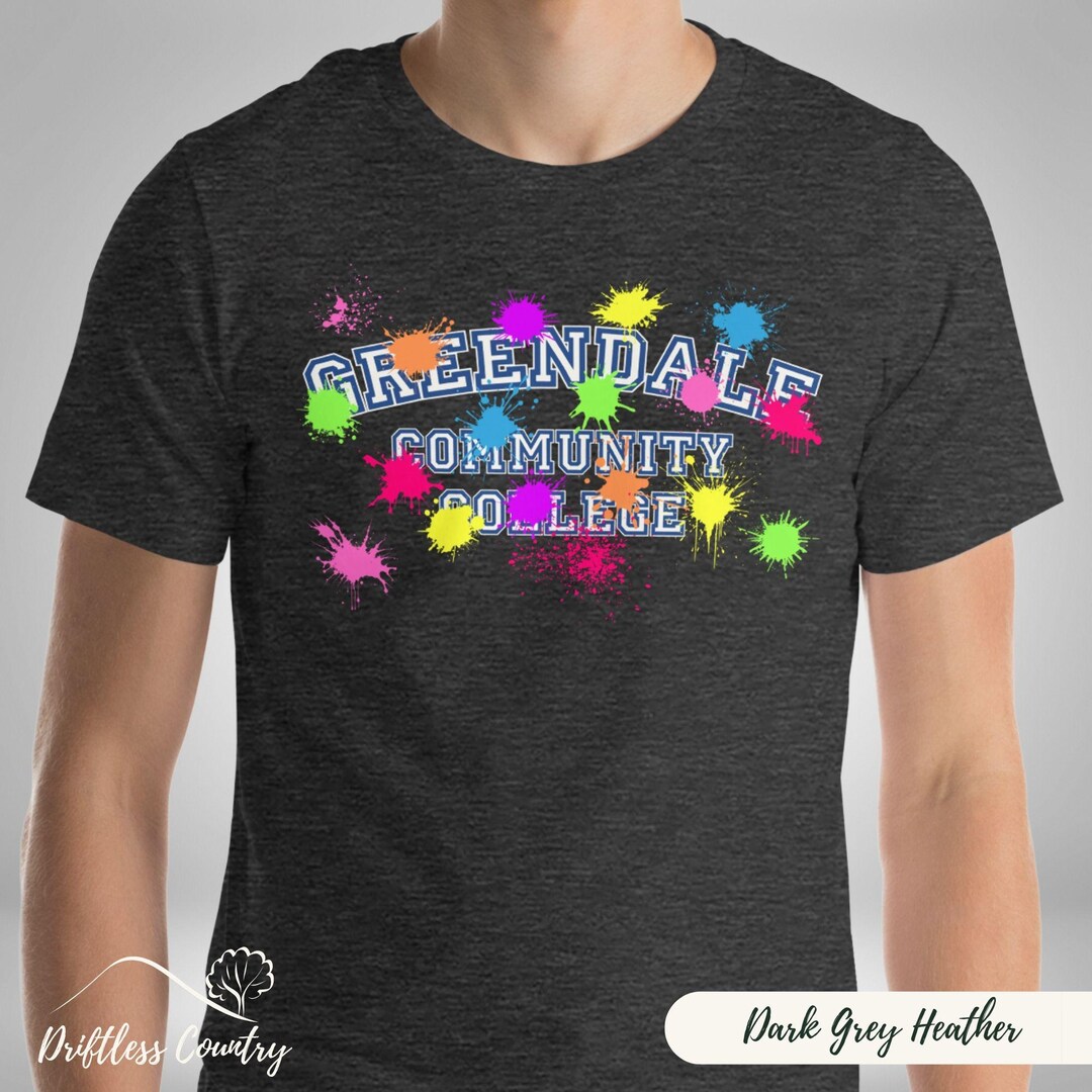 Greendale Community College Paintball Shirt, Funny TV Sitcom Meme T ...