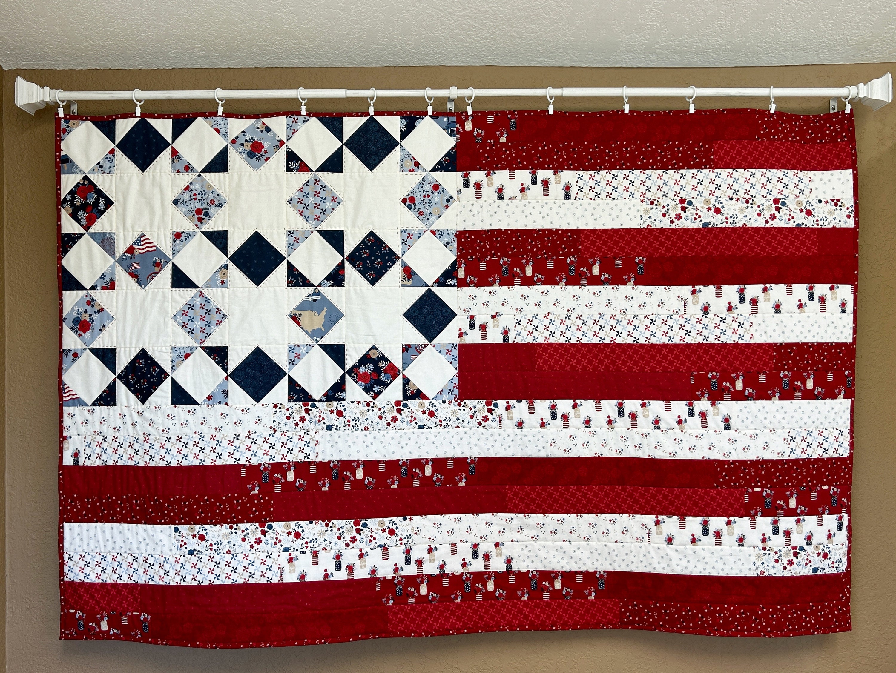 Liberty Quilt Pattern Patriotic Flag Quilt Pattern by - Etsy