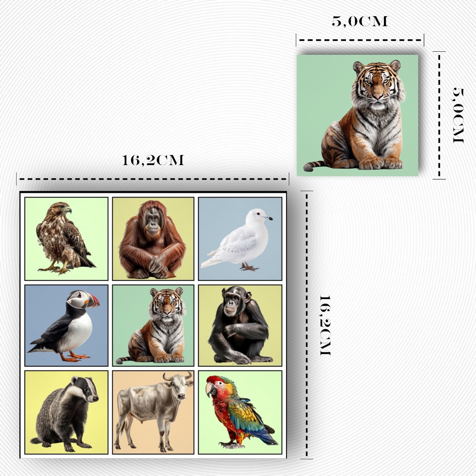 Animal Lotto Set 1 Animals Animal Cards Kindergarten Children Play ...