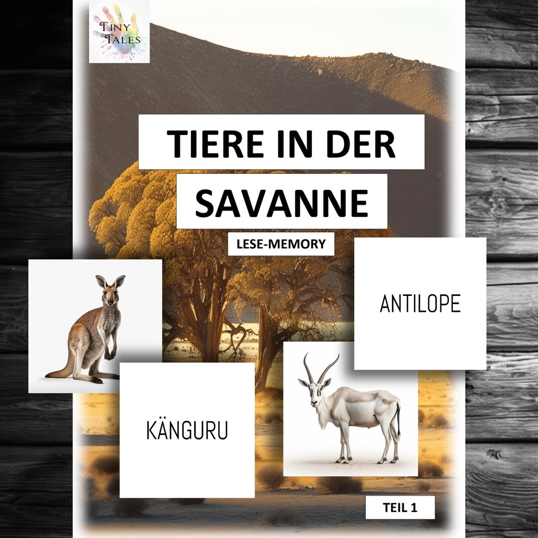 Memory Reading Savannah Steppe Desert Sand Animals Letters Children ...