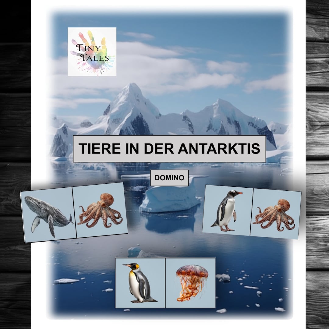 Dominoes Antarctica Animals Cards Playing Children Youth Elementary ...