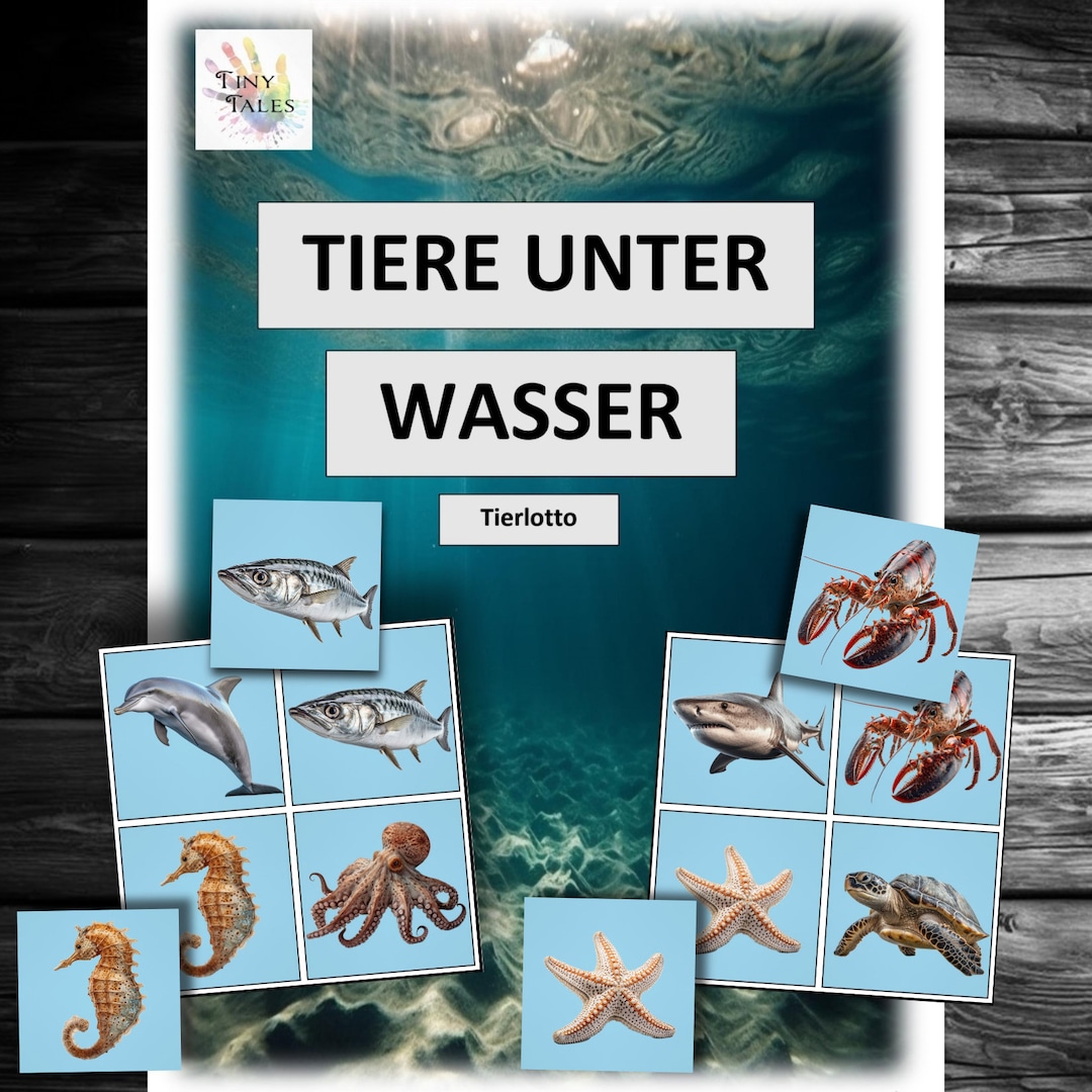 Animal Lotto Under Water Animals Animal Cards Montessori Kindergarten ...