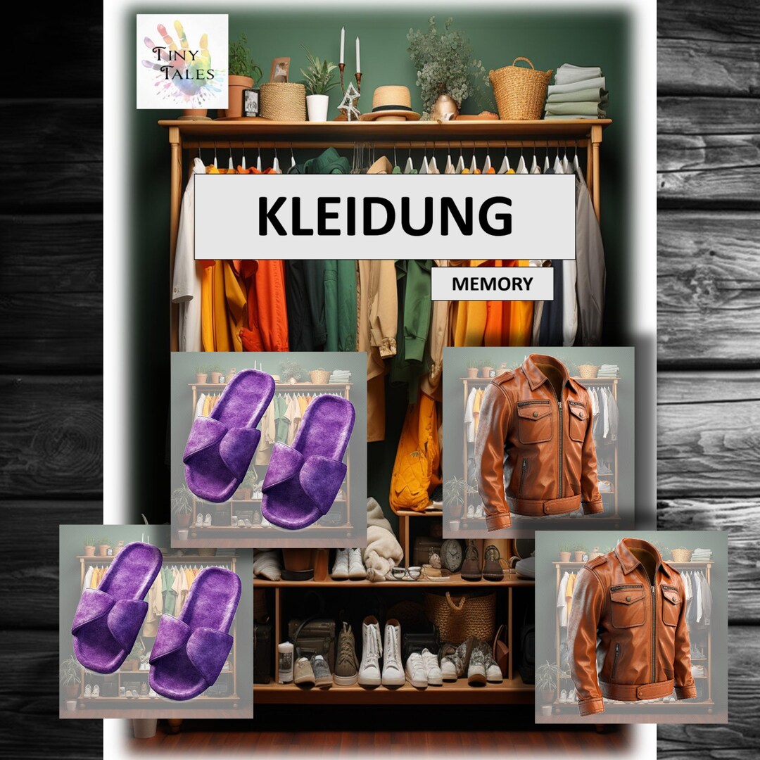 Memory Find Pairs Clothes Clothes Play Learn Children Kindergarten ...