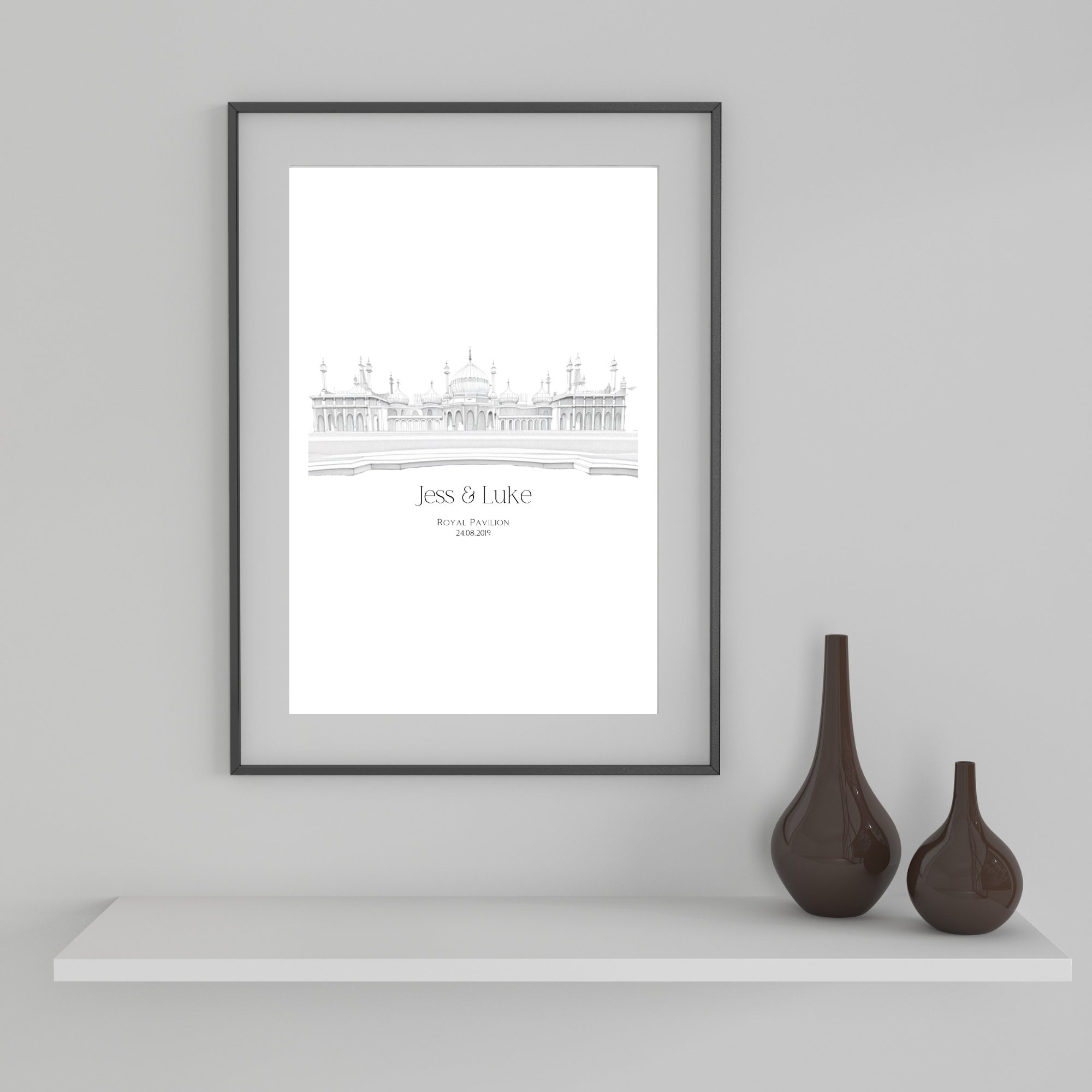 Unique Venue Illustration, Wedding Venue Wall Decor, Graphic ...