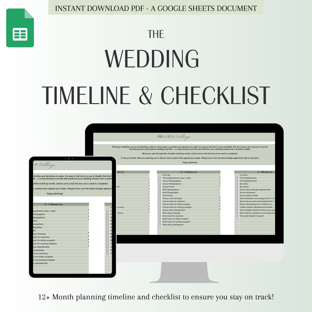 Wedding Planning Timeline & Checklist, Wedding Planner, Wedding ...