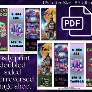 Printable Halloween Bookmarks | Fall Bookmarks | Clever Bookmarks | Fun ...
