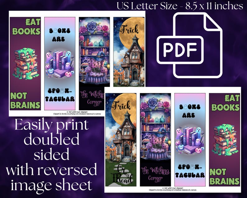 Printable Halloween Bookmarks | Fall Bookmarks | Clever Bookmarks | Fun ...