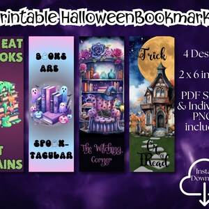 Printable Halloween Bookmarks | Fall Bookmarks | Clever Bookmarks | Fun ...