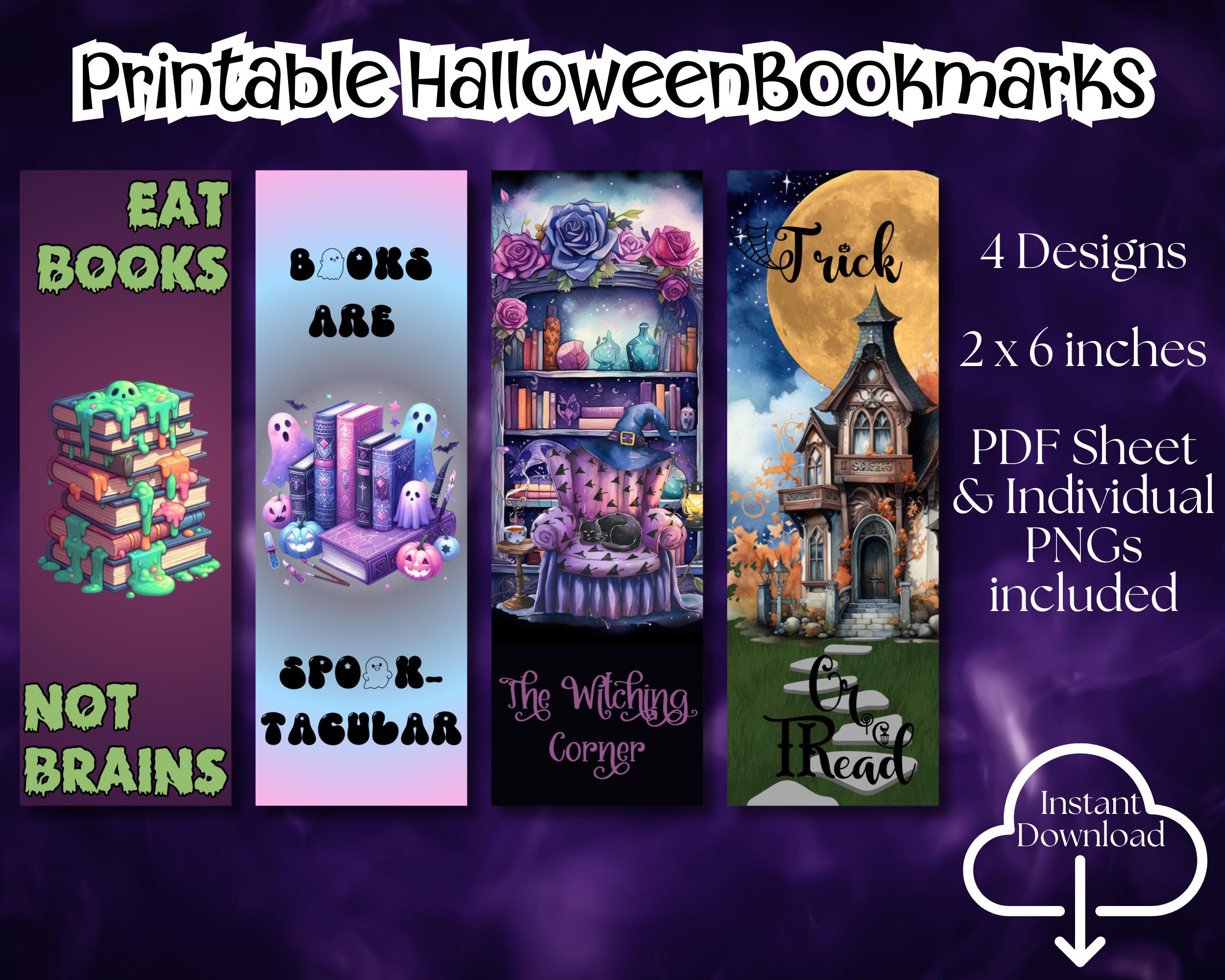 Printable Halloween Bookmarks Fall Bookmarks Clever Bookmarks Fun ...