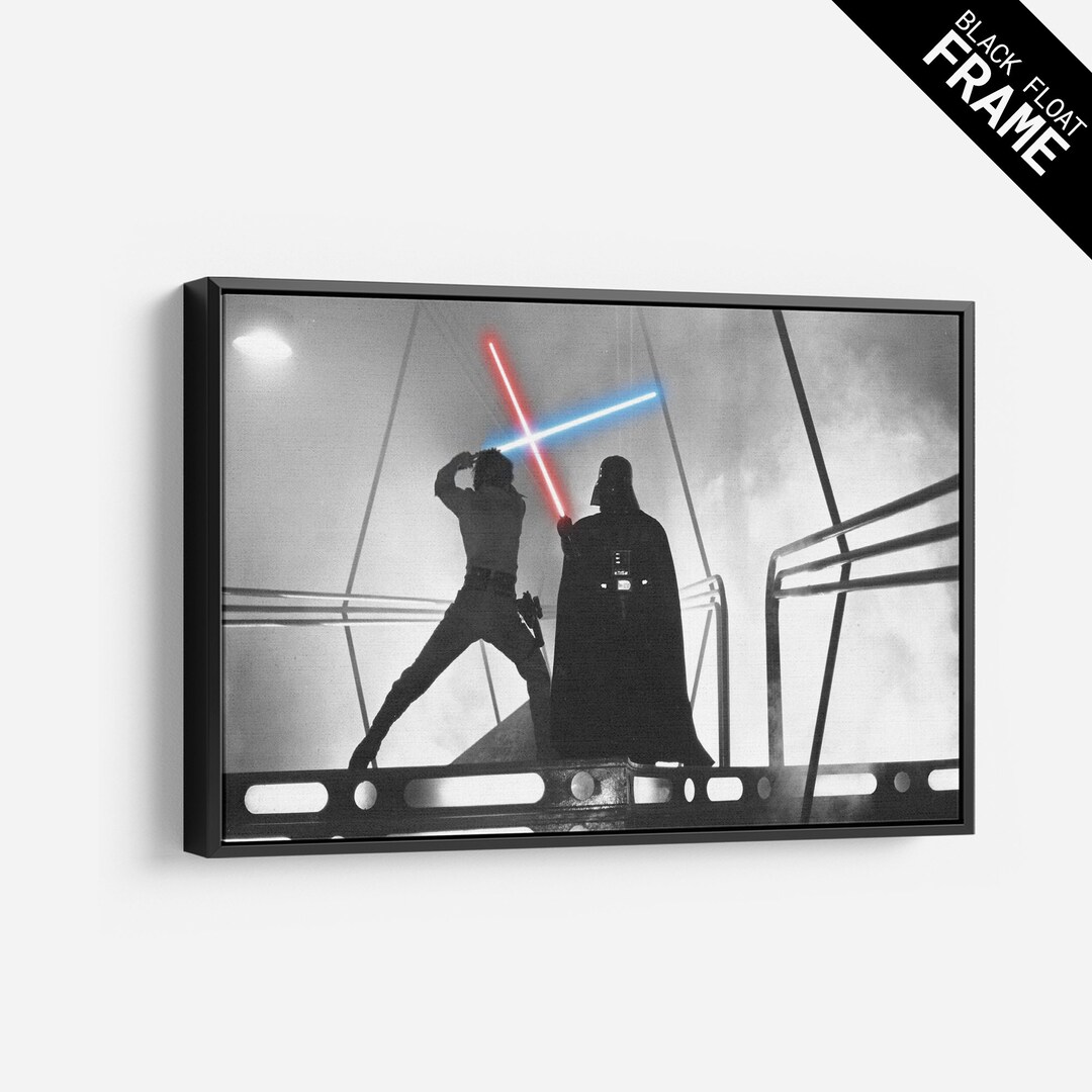 Luke Skywalker Fight Scene Canvas Wall Art Print. High Quality Free ...