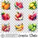Fruit Clipart Bundle, Watercolor Summer Fruit Clipart Bundle, Summer ...