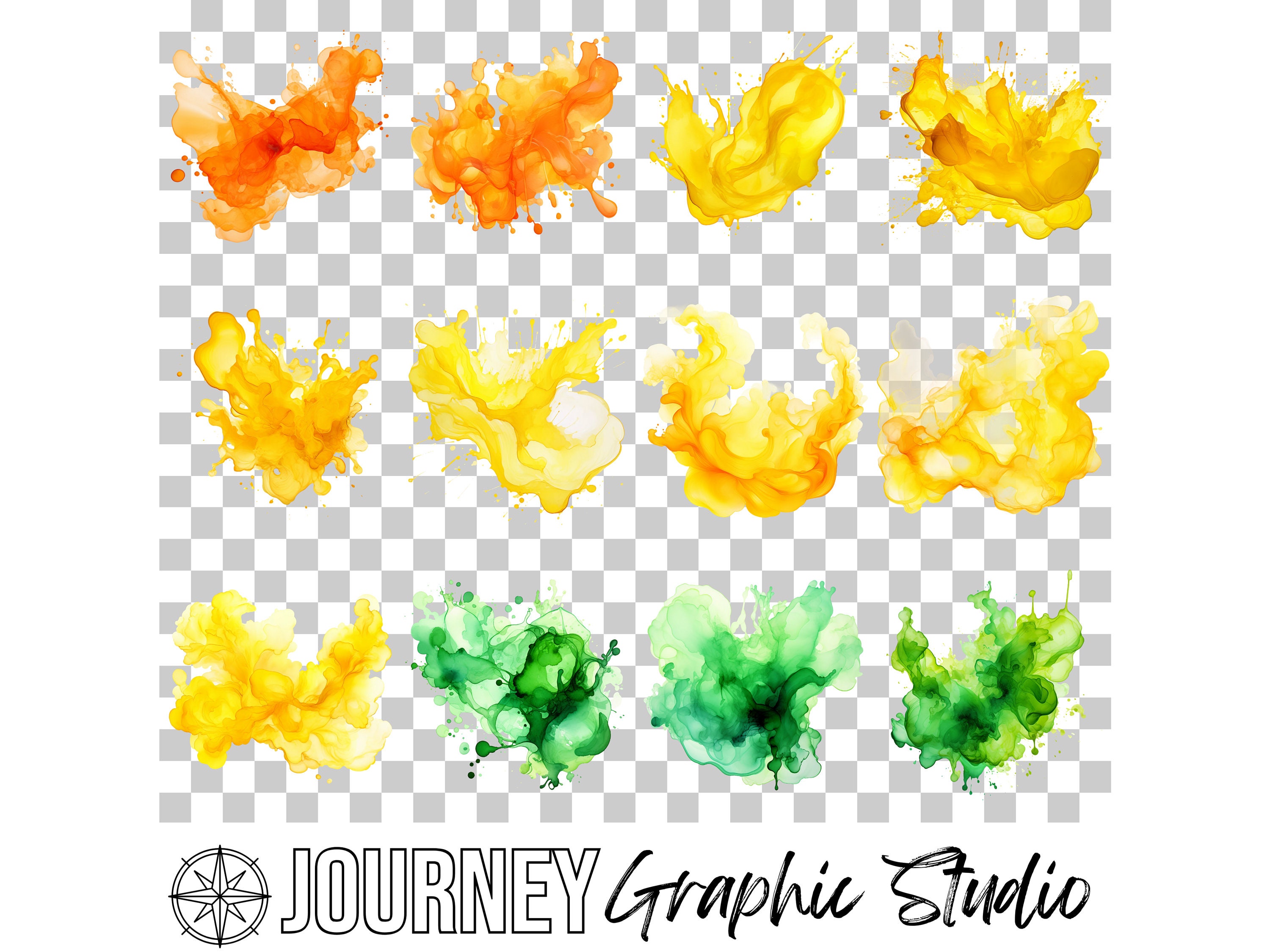 Watercolor Splash Clipart Bundle, Watercolor Clipart Bundle, Watercolor ...