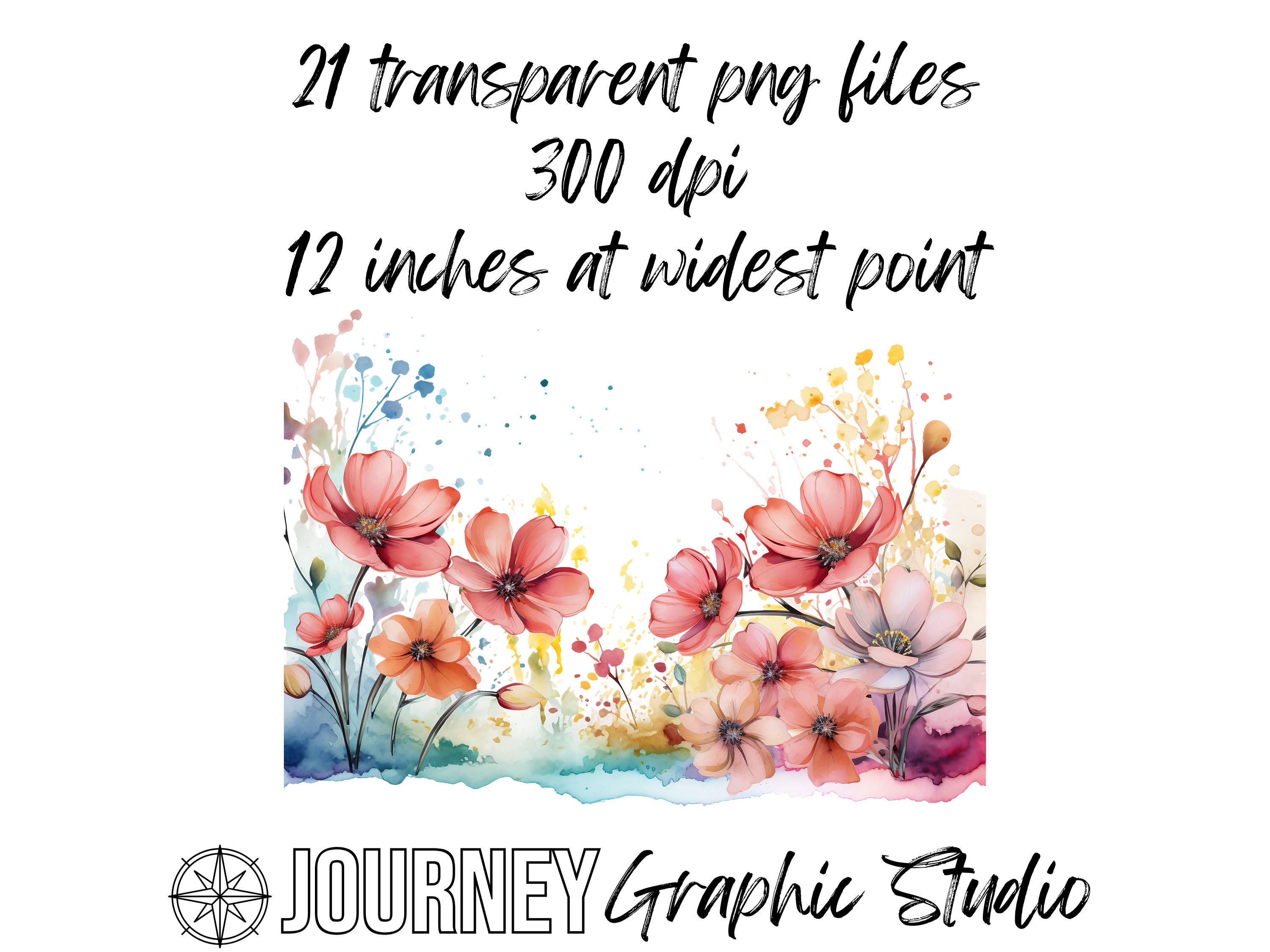 Spring Wildflowers Clipart Bundle, Watercolor Clipart Bundle, Floral ...