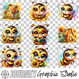 Bee Clipart Bundle, Cute Bee Clipart Bundle, Honeybee Clipart Bundle ...