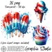 Patriotic Desserts Clipart Bundle, Popsicles Ice Cream Cupcakes Clipart ...
