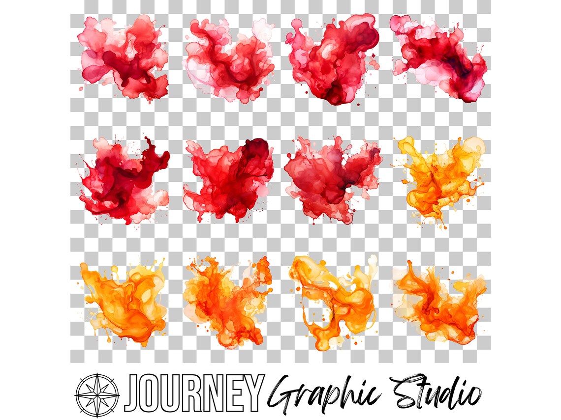 Watercolor Splash Clipart Bundle, Watercolor Clipart Bundle, Watercolor ...