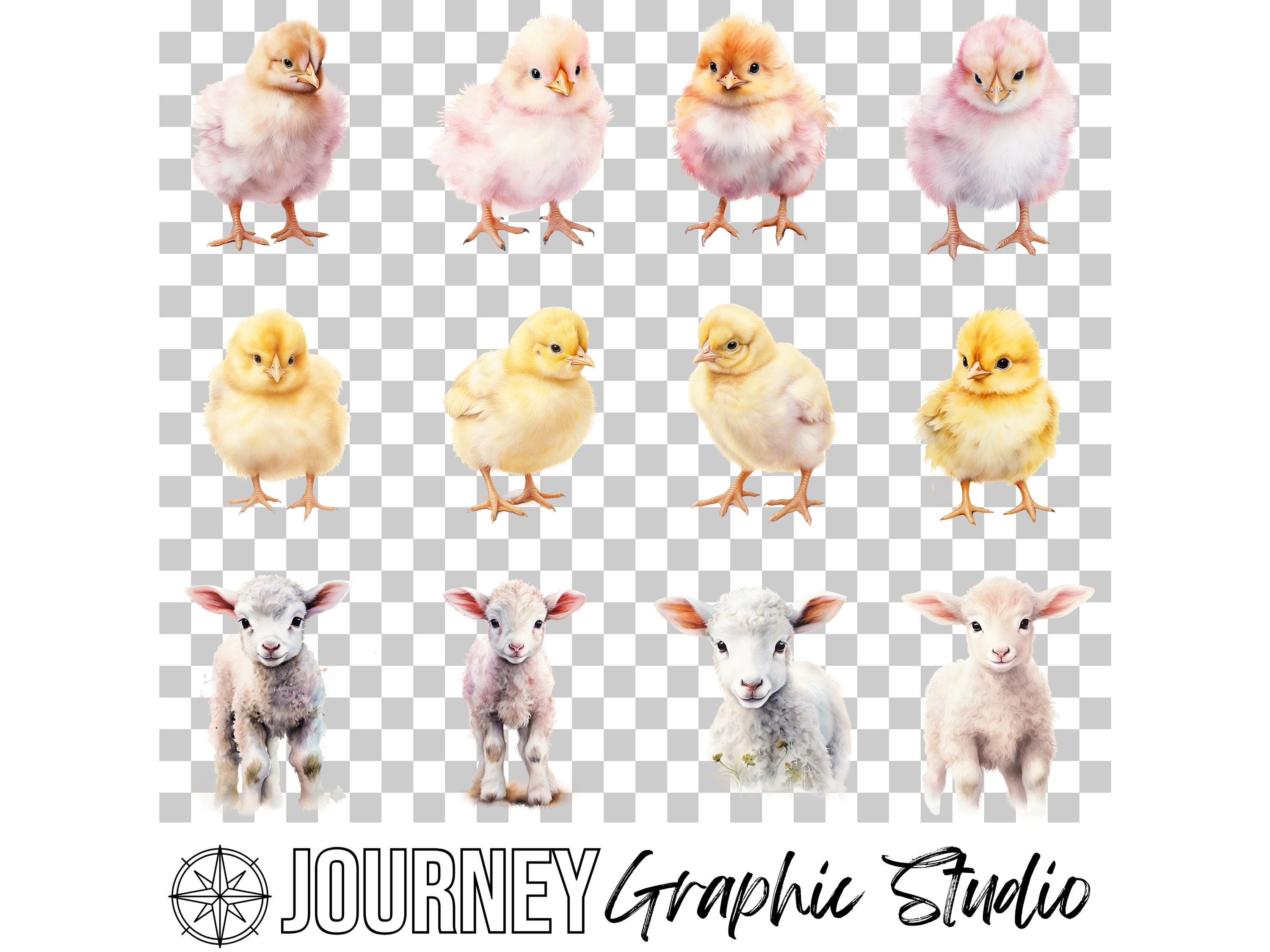 Easter Clipart Bundle, Watercolor Clipart Bundle, Easter Bunny Clipart ...