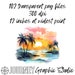 Sunset Clipart Bundle, Watercolor Tropical Sunsets Clipart Bundle ...