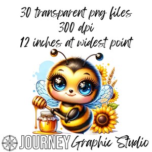 Bee Clipart Bundle, Cute Bee Clipart Bundle, Honeybee Clipart Bundle ...