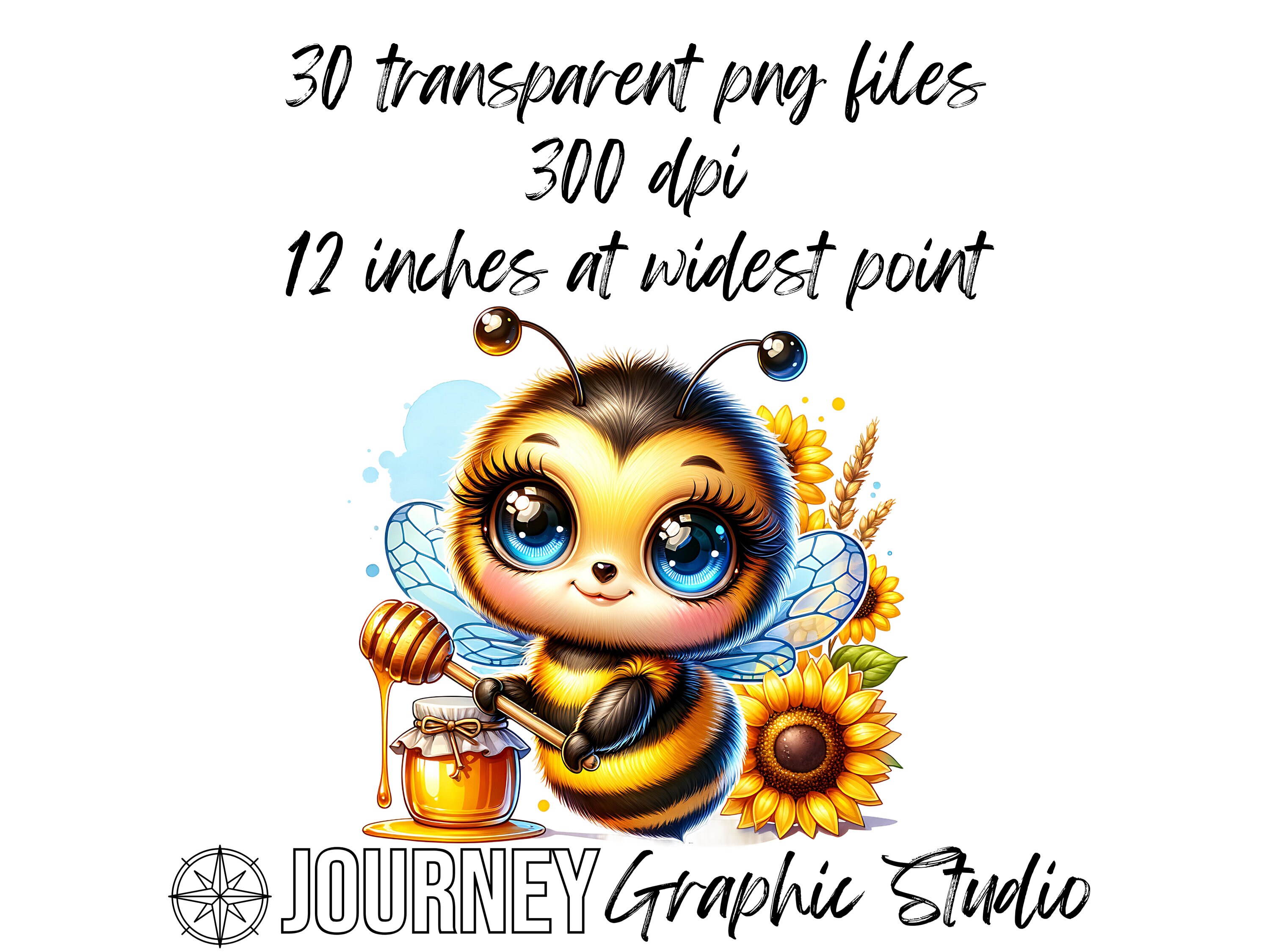 Bee Clipart Bundle, Cute Bee Clipart Bundle, Honeybee Clipart Bundle ...