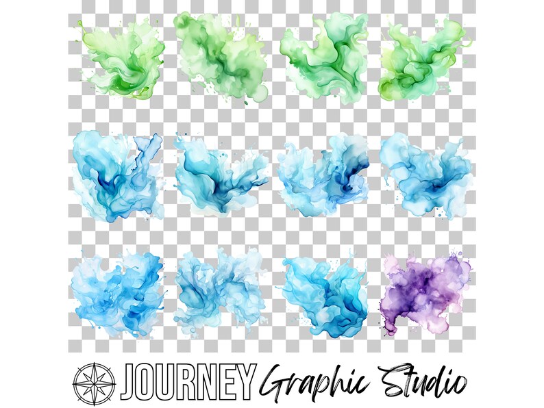 Pastel Watercolor Splash Clipart Bundle, Watercolor Clipart Bundle ...